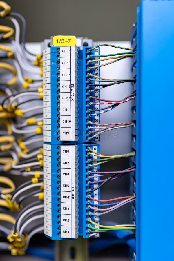 Cable Jump To Terminal in Panel Stock Photo - Image of industry ...