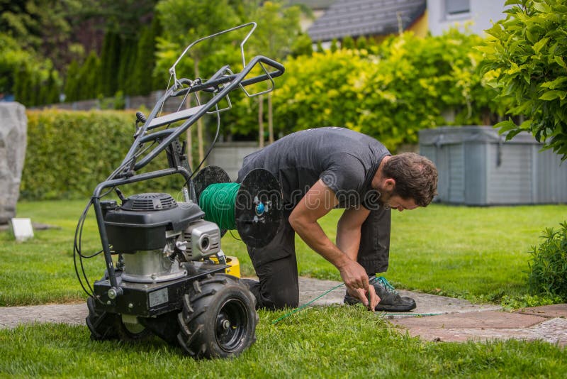 240 Sq Mm DC Cable Laying on Trench Stock Photo - Image of trench ...