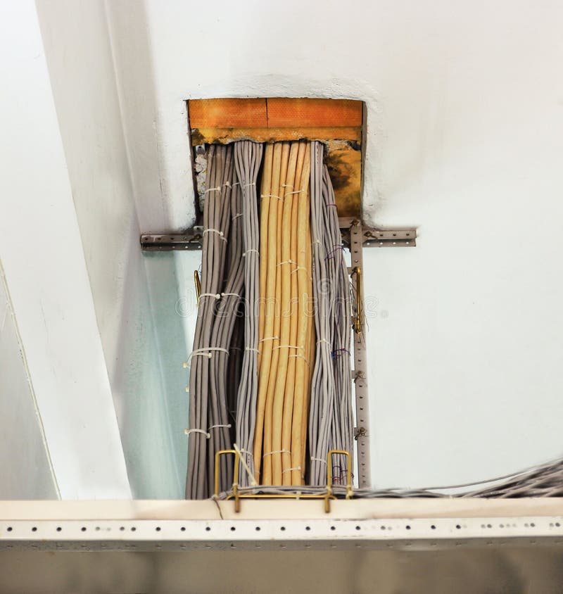 The Cleared Copper Electric Power Cable Stock Image - Image of metal ...