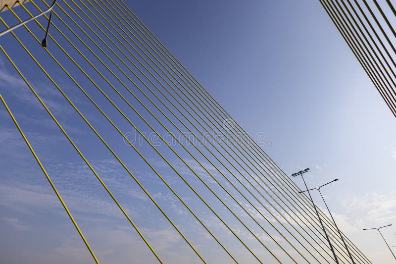 Cable Lines on the Bridge stock image. Image of built - 371044411