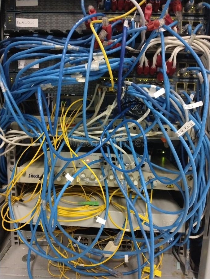 Cable Local Area Network in the Server Stock Photo - Image of area ...