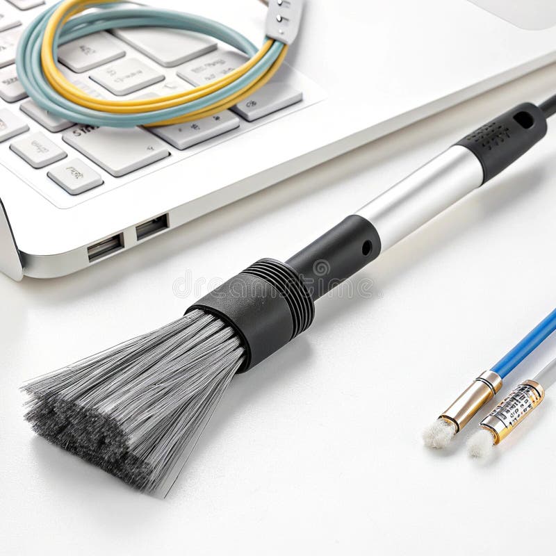 Cable Management Cleaning Brush Stock Illustration - Illustration of ...