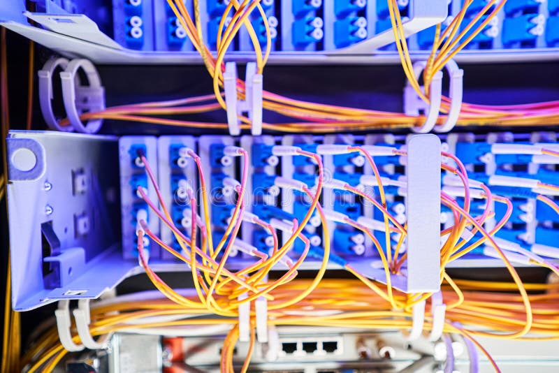 Cable Management in Server Cabinet with Zip Ties Stock Photo - Image of ...