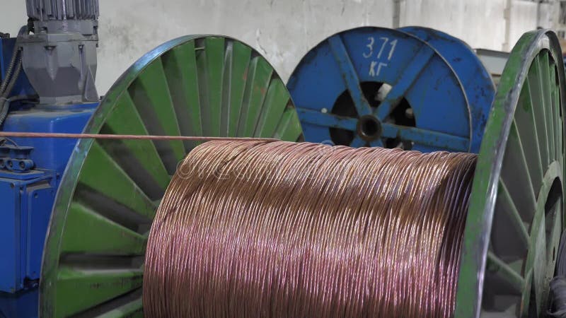 Cable Manufacturing in a Cable Factory Stock Video - Video of movement ...
