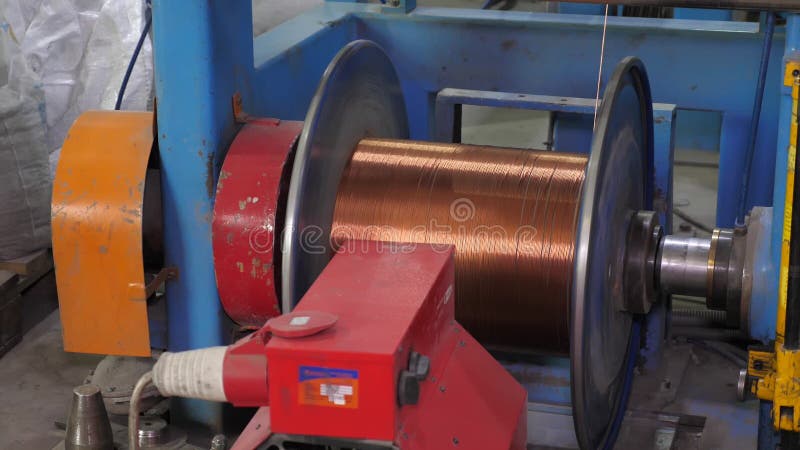 Cable Manufacturing in a Cable Factory Stock Video - Video of movement ...