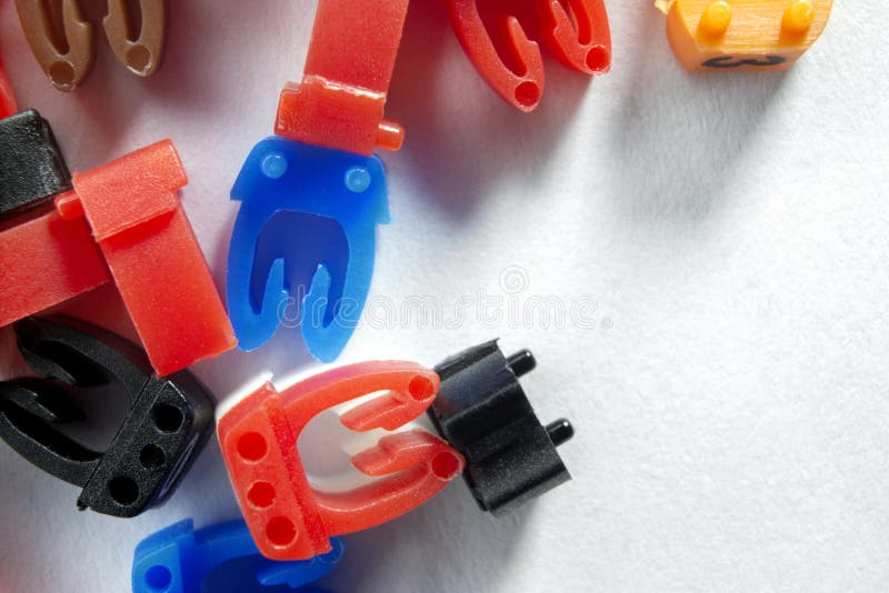 Cable Marker Number on a White Background, Close-up Plastic Elements ...