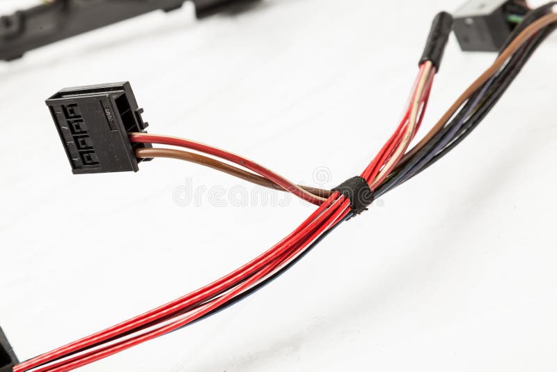 A Cable of Matted Wires of Different Colors with Connectors in the ...