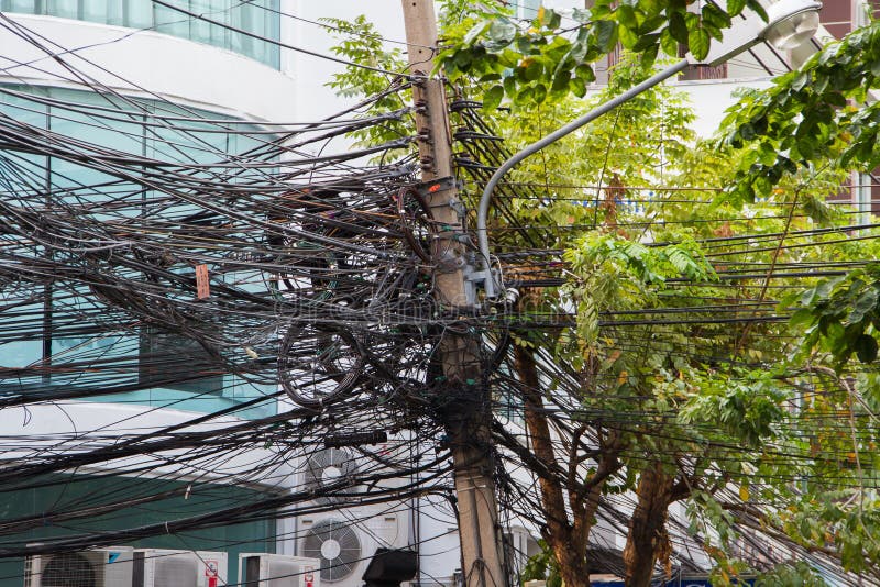 Cable Mess stock image. Image of spider, filth, voltage - 30347363