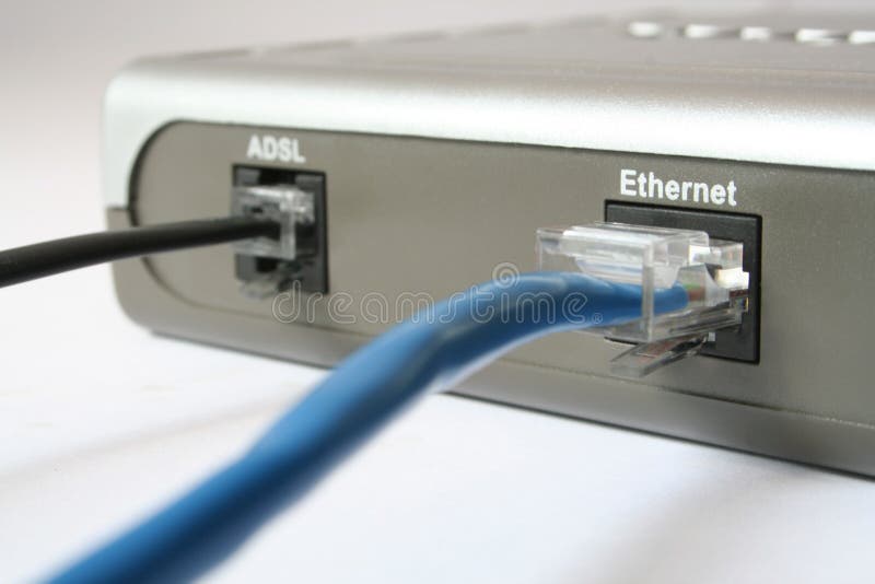 Cable modem and router stock image. Image of technology - 4926637
