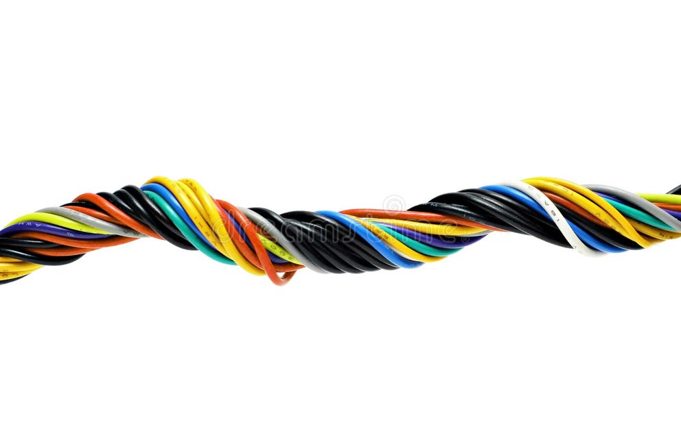 Cable Multicolor Aislado En Blanco Foto de archivo - Imagen de cuerda ...