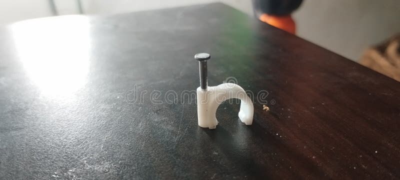 Cable nails stock photo. Image of flooring, wall, black - 293847264