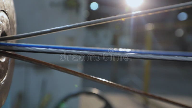 Cable Plexus Close-up, Cable Manufacturing Process in a Modern Factory ...