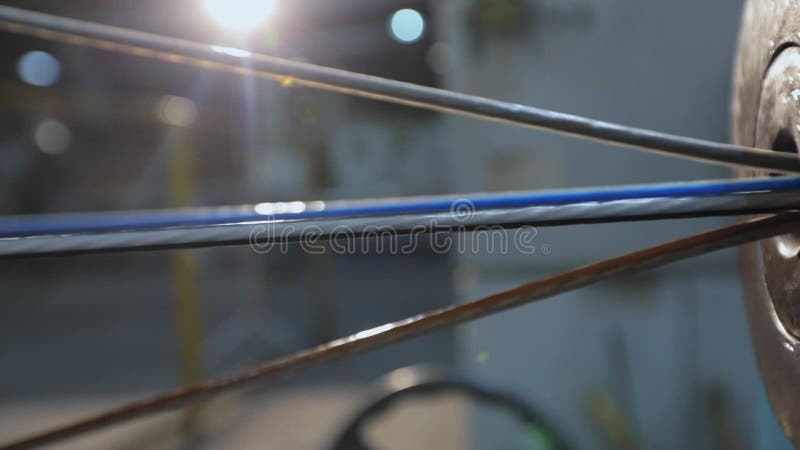 Cable Plexus Close-up, Cable Manufacturing Process in a Modern Factory ...