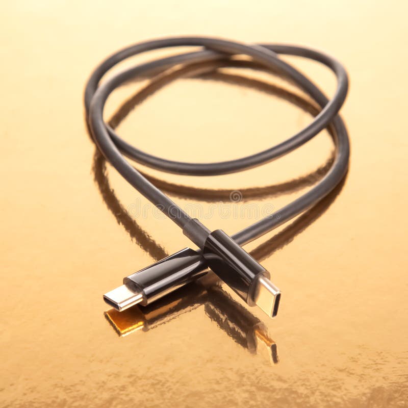 Cable with Plug Connector for Modern Gadgets Stock Image - Image of ...