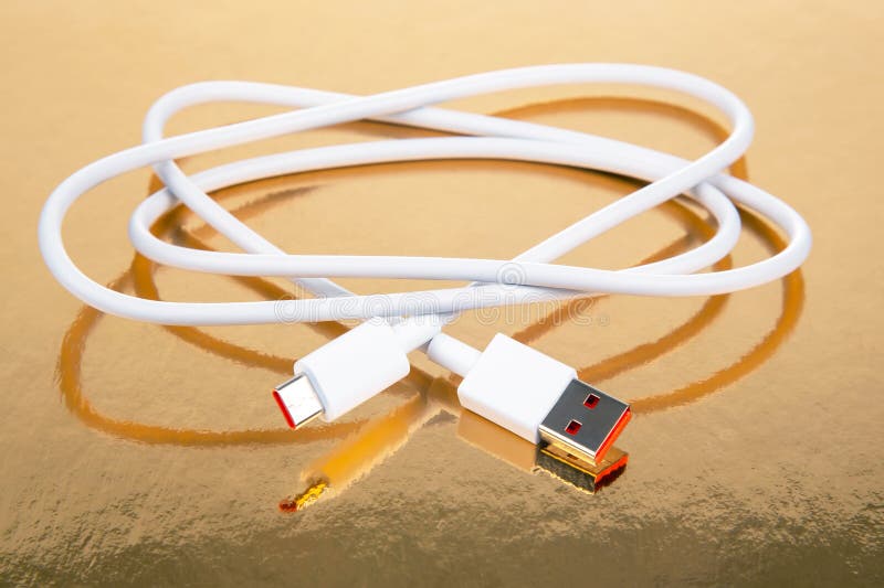 Cable with Plug Connector for Modern Gadgets Stock Photo - Image of ...