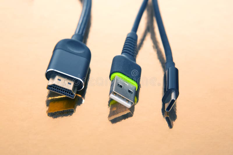Cable with Plug Connector for Modern Gadgets Stock Photo - Image of ...
