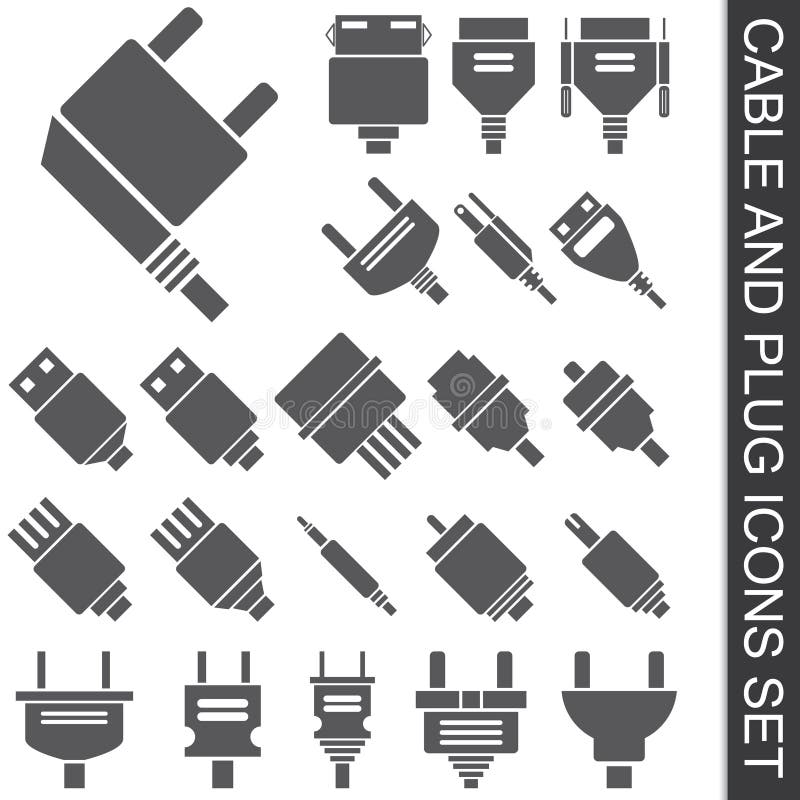 AC power plugs and sockets stock vector. Illustration of outlet - 68786614