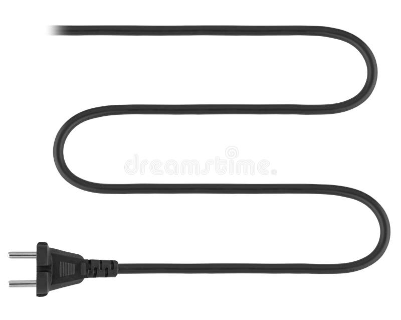 Cable with a Plug from the Mains, on a White Background Stock Photo ...
