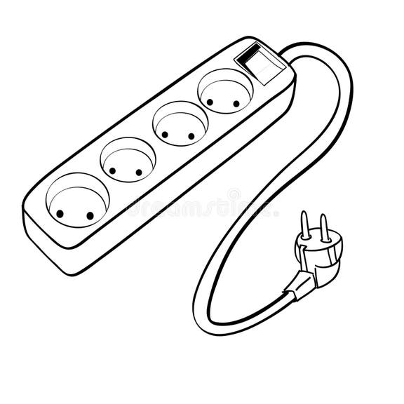 Cable Plug, Simple Vector Hand Draw Sketch Doodle Stock Vector ...