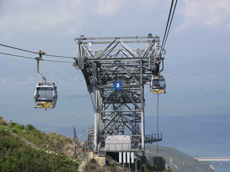 Cable Car Post Mountain stock image. Image of post, long - 29724569