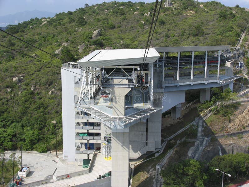 Cable Car Post Mountain stock photo. Image of steel, connect - 29724574