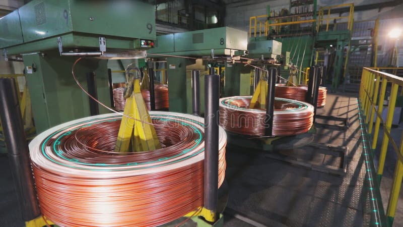 Cable Production. Modern Cable Manufacturing Factory. Visualization of ...