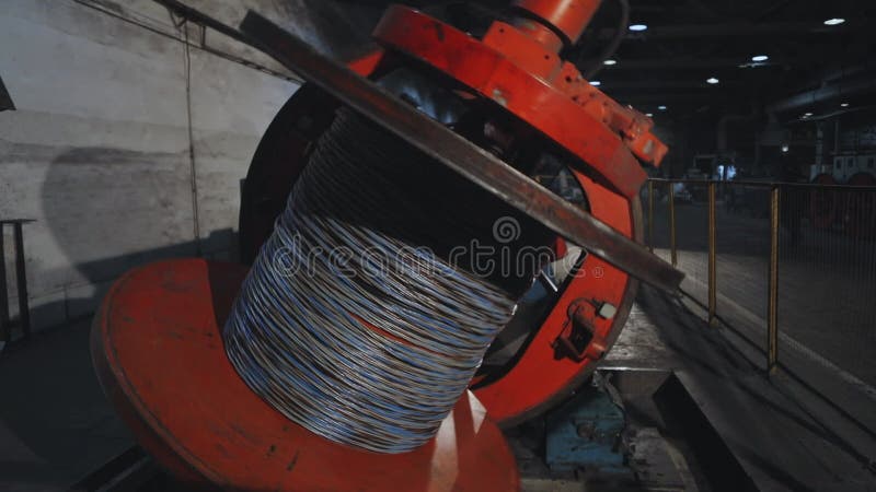 Cable Production Process, Mechanism in a Cable Factory Stock Video ...