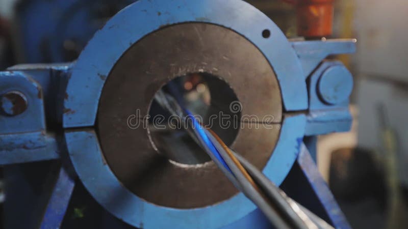 Cable Production Process, Mechanism in a Cable Factory Stock Video ...