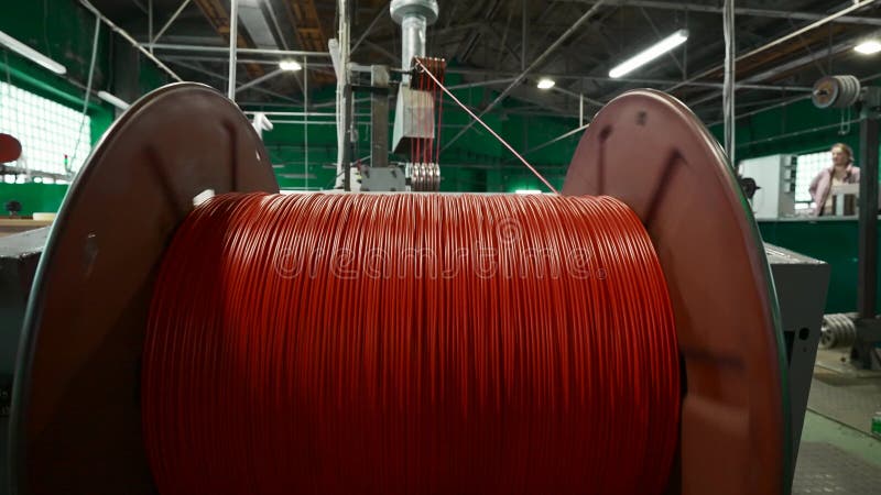 Cable Production Workshop and Large Coil. Creative. Modern Cable ...