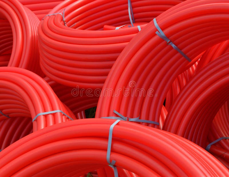 Cable Protective Pipe for Underground Utilities Stock Photo - Image of ...