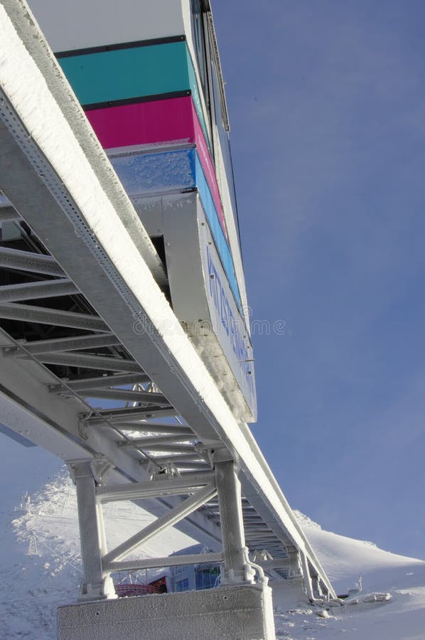 Cable railway stock photo. Image of snow, cable, railway - 23768936