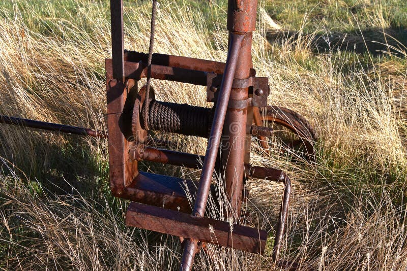 The Cable and Rank of an Old Grain Elevator Stock Image - Image of ...