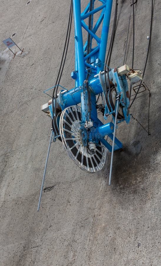 Cable Reel on Blue Steel stock image. Image of large - 88188163