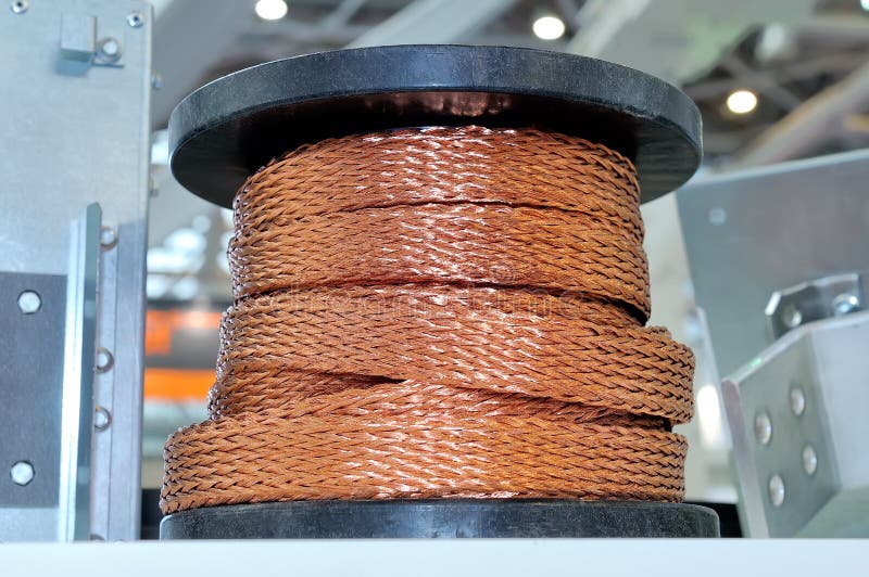 Cable Reel of Copper Power Cable Stock Photo - Image of electrical ...