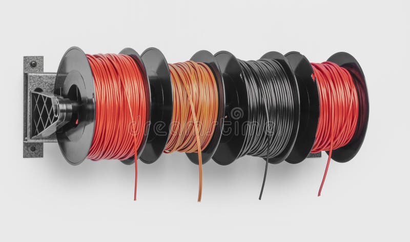 Cable reel holder stock image. Image of cable, spiral - 299396539