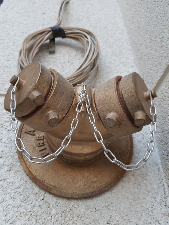 Cable Reel Side by Side with Fire Water Supply Pipe Stock Image - Image ...