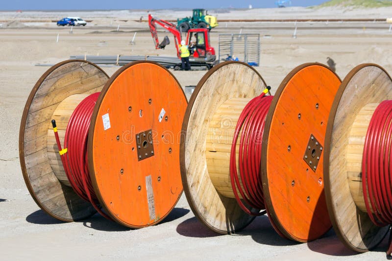 Cable reel stock photo. Image of equipment, curl, blue - 17707844