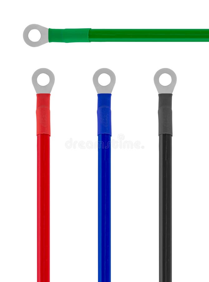 Cable with a Ring Lug, on a White Background Stock Image - Image of ...