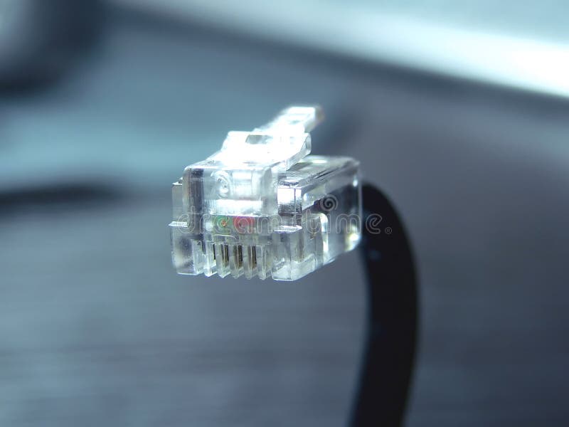 Two Telephone Cables with Tips Stock Image - Image of macro ...