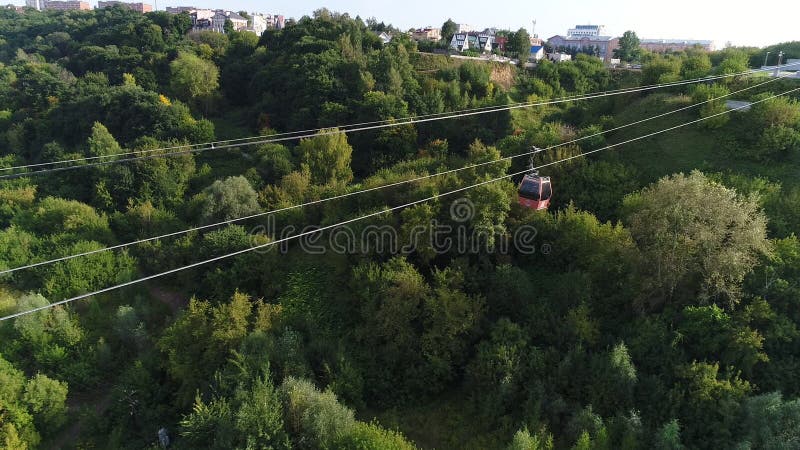 A Cable Road Tower with Palm Trees in the Background Stock Footage ...