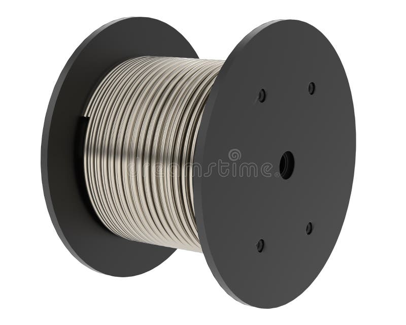 Cable Roll Isolated on Background. 3d Rendering - Illustration Stock ...
