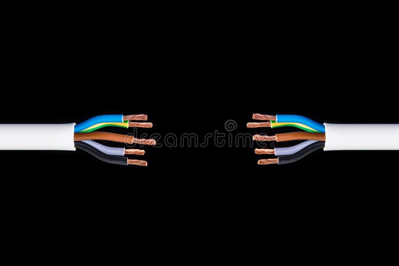Cable Roto Necesitas Electricista Foto de archivo - Imagen de choque ...