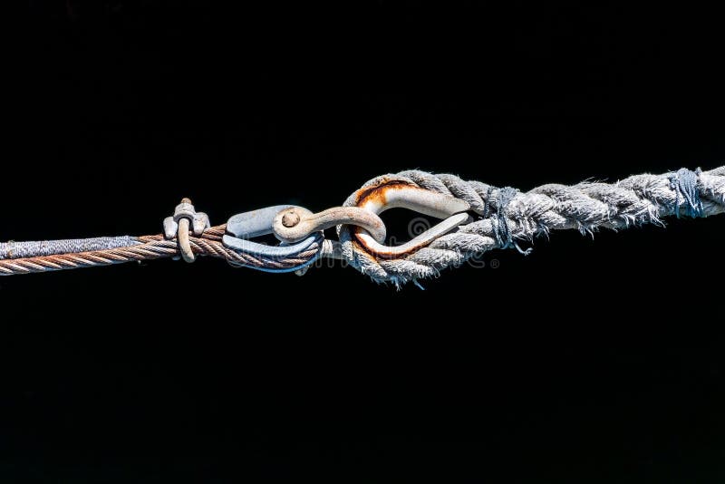 Cable - Shackle - Line stock image. Image of ferrule - 280425251
