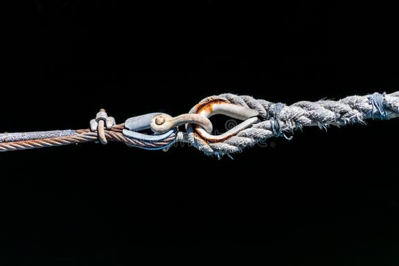 Cable - Shackle - Line stock image. Image of ferrule - 280425251