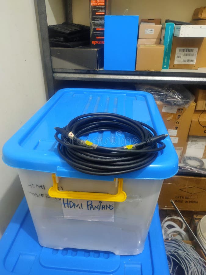 A Cable that Sits on Top of a Box Full of HDMI-proof Stock Photo ...
