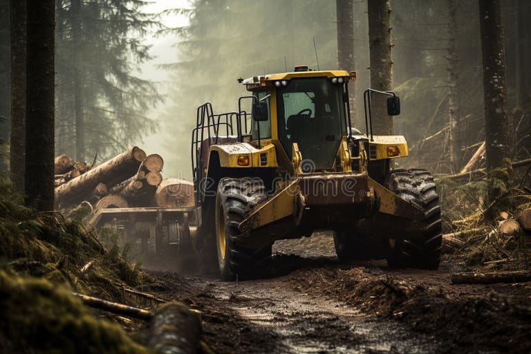 Skidder Pulling Logs Stock Illustrations – 13 Skidder Pulling Logs ...