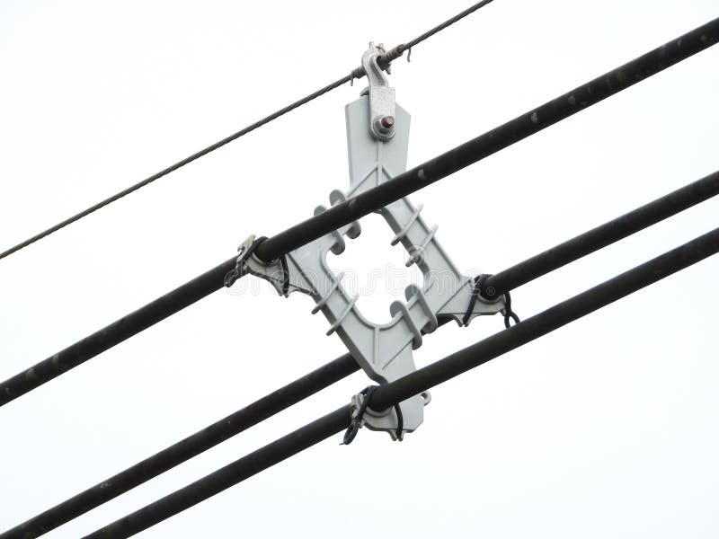 Cable Spacer for Distribution System Stock Image - Image of cable ...