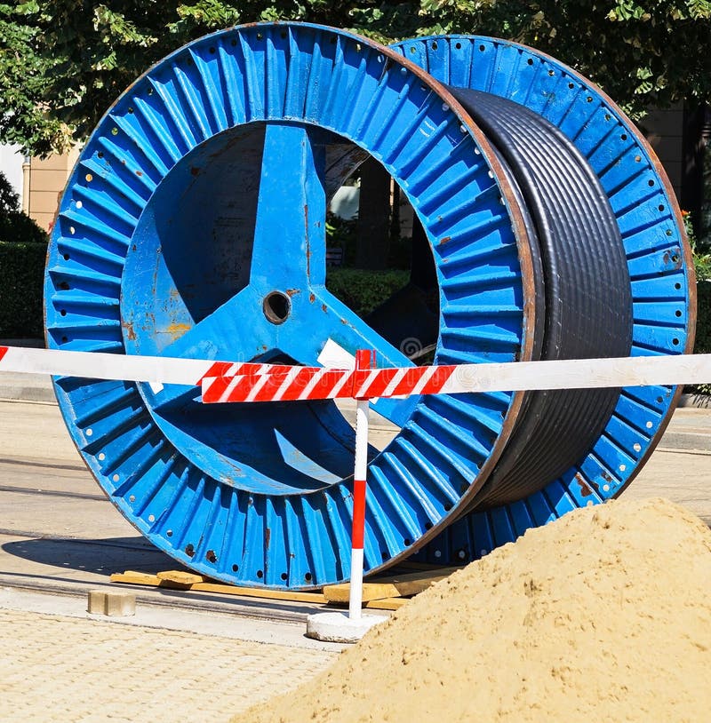 Cable spool stock photo. Image of optic, spool, industry - 61157616