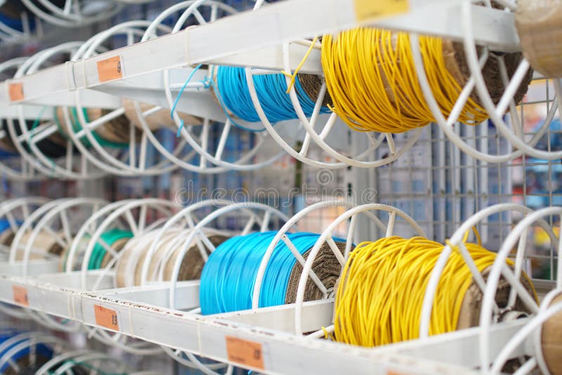 Cable Spools stock photo. Image of factory, cable, facility - 13572874