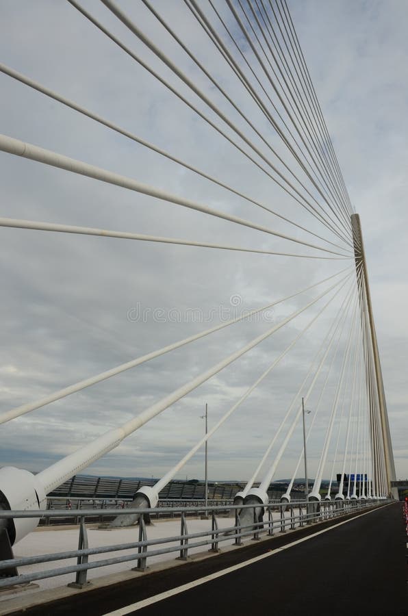 Cable Stay Bridge stock image. Image of engineering, architecture ...